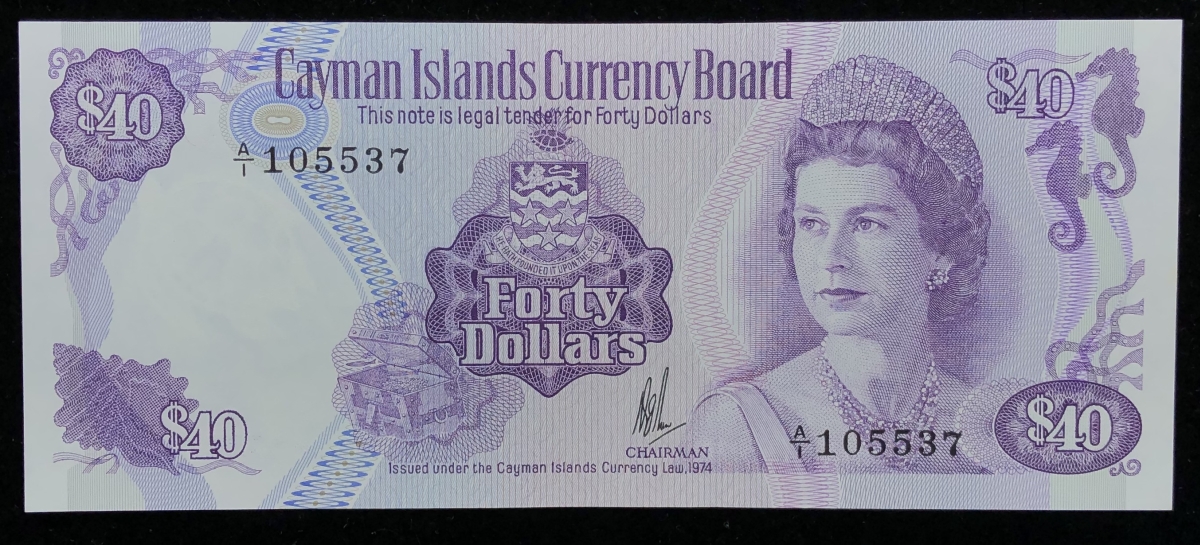 Cédula das Ilhas Cayman - 40 dólares - 1974 - FE - P 09