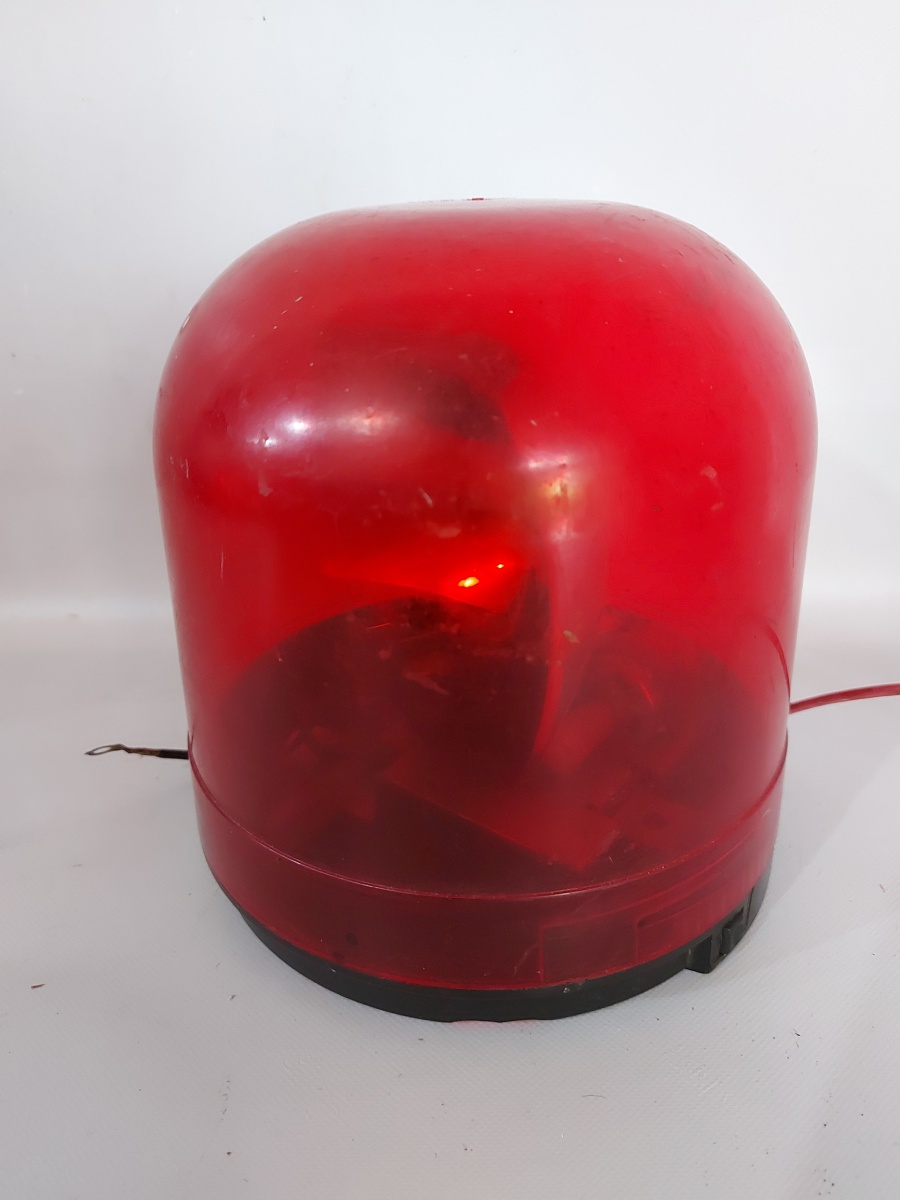 Antiga sirene de viatura em acrílico rotatória, peça nã