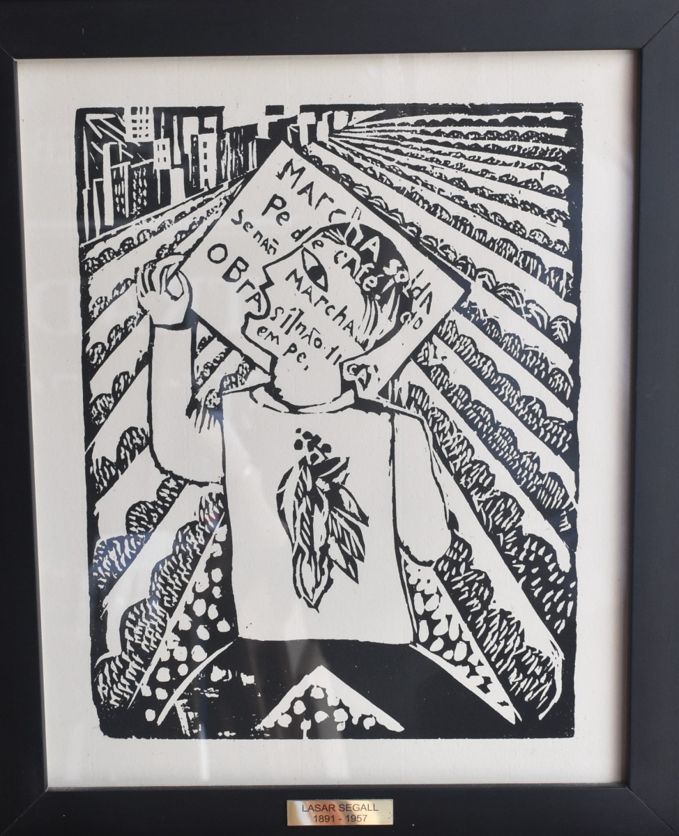 Lasar Segall, xilogravura - med. 28x22cm