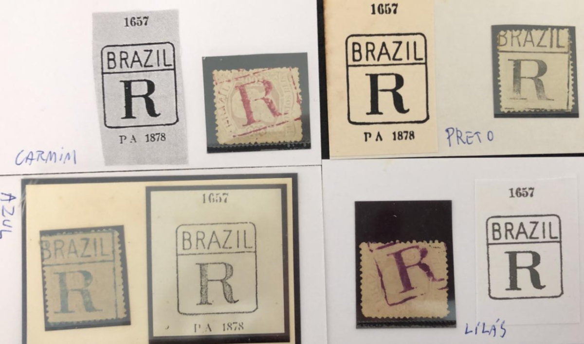 Lote com 4 selos imperiais, todos com carimbo para cart