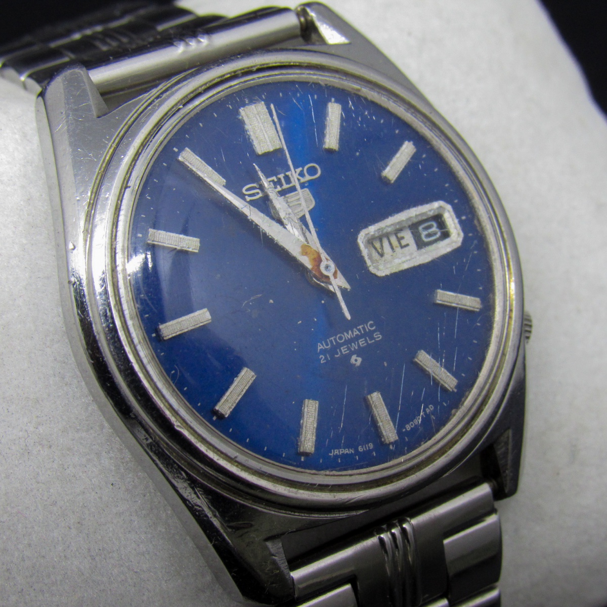 Relógio de pulso Seiko Automatic 21 Jewels - Mostrador