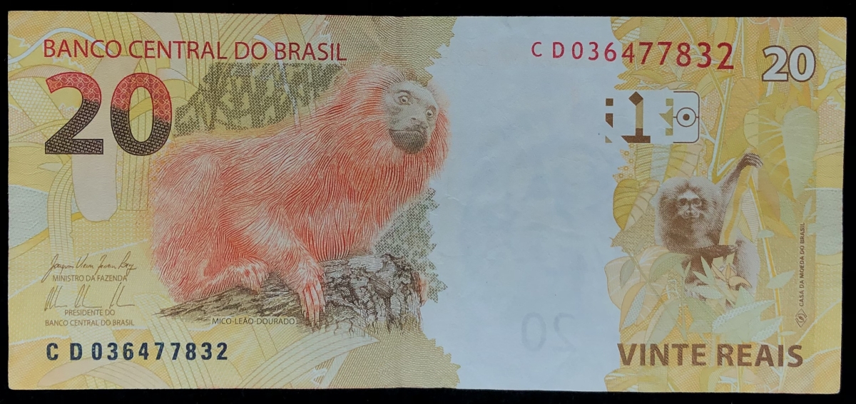 Cédula do Brasil - 20 Reais - 2014 - C352 - MBC/SOB - L