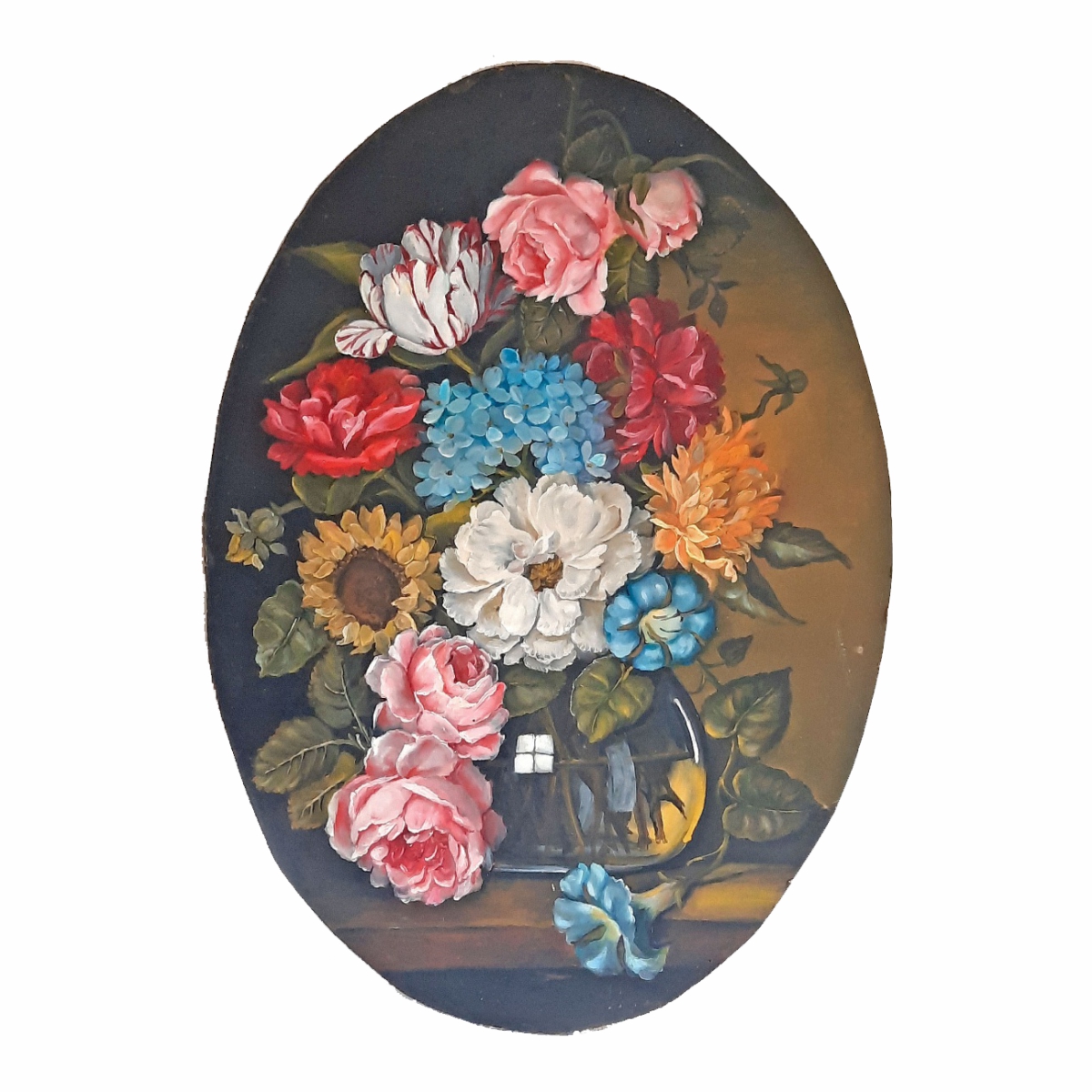 ESCOLA EUROPÉIA - Antigo e belo Óleo sobre tela " N