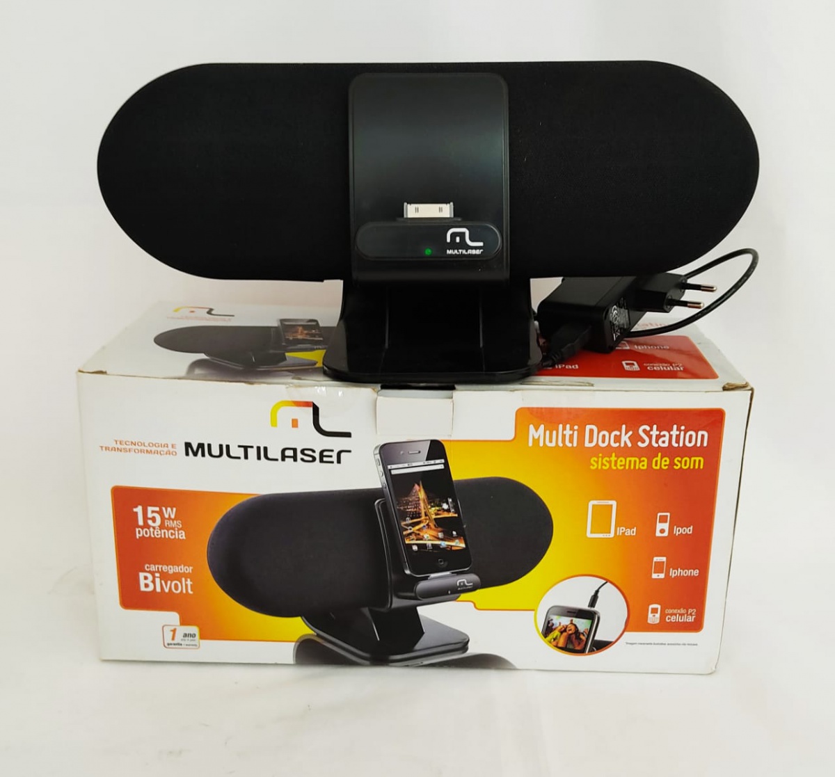 MULTILASER - Multi Dock Station - Caixa de Som - IPAD,