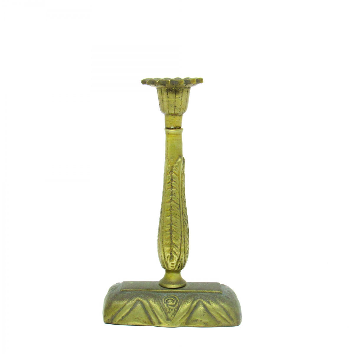 Castiçal candelabro em bronze com base retangular - par