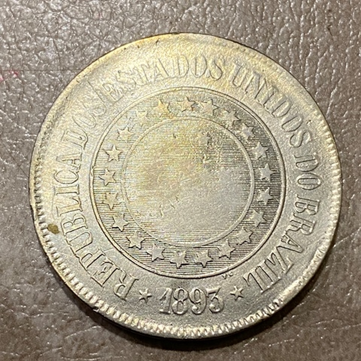 Moeda do Brasil - 200 réis - 1893 - REVERSO INVERTIDO