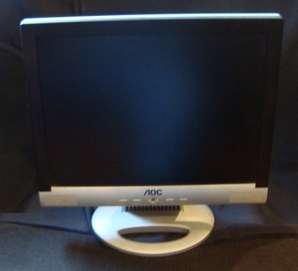 Monitor para computador AOC 14 polegadas, funcionando
