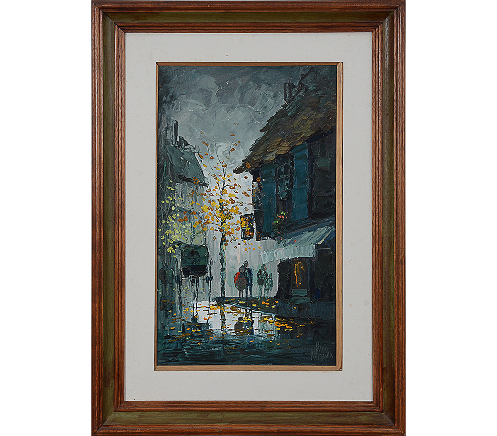 PABLO MATANIA (Argentina 1936) Paisagem noturna - Óleo