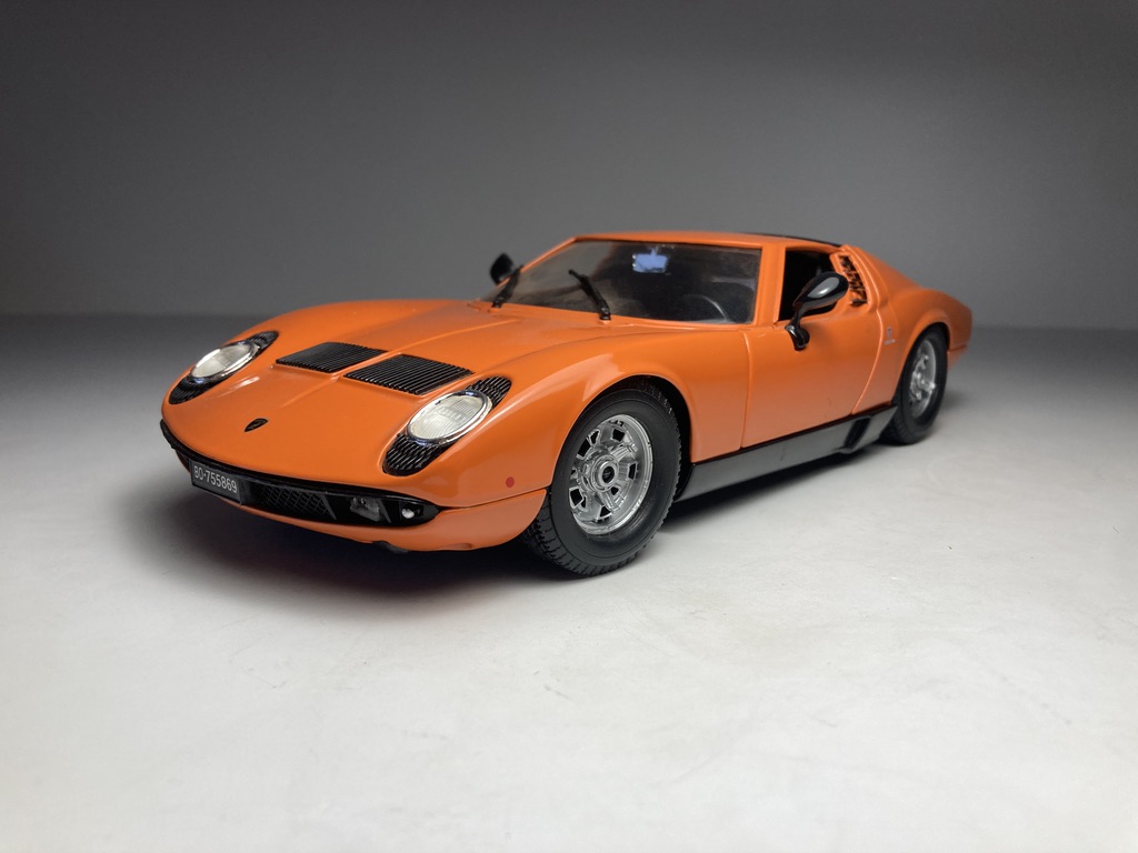 Lamborghini Miura S Laranja Burago Escala 1/18 miniatur