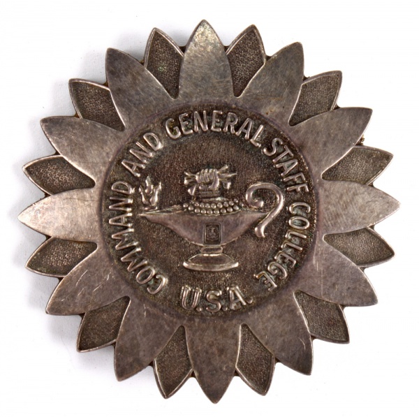 Badge Command and General Staff College USA. Insignia