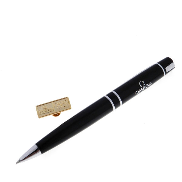 Caneta e Botton Omega - Esferográfica - Corpo e tampa e