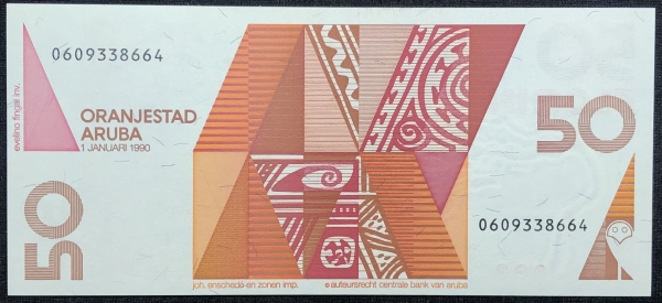 Cédula de Aruba - 50 florins - 1990 - FE