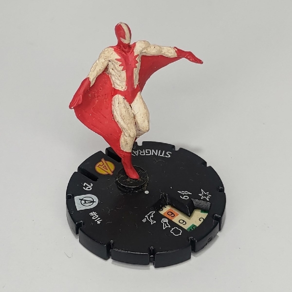Miniatura Heroclix Marvel. Altura 4 cm, diâmetro 3,5 cm