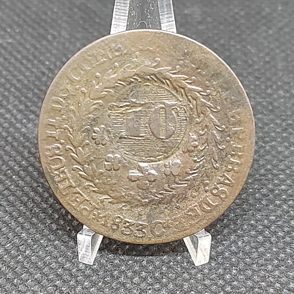 BRASIL - COBRE - 40/10 RÉIS 1824C - CAT. C700 - 20 TULI