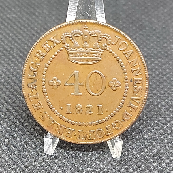 BRASIL - COBRE - 40/10 RÉIS 1824C - CAT. C700 - 20 TULI