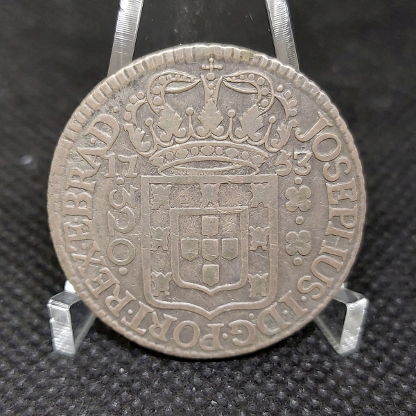 BRASIL - 320 RÉIS 1753 R - PORT.REX.E.BRA.D - CAT. P241