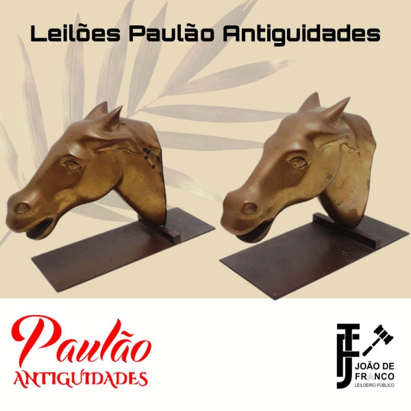 PIERO BAUF - Par de esculturas em bronze representando