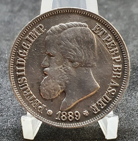 MOEDA DE PRATA 1.000 RÉIS D. PEDRO – 1884 – P-650 – SOB