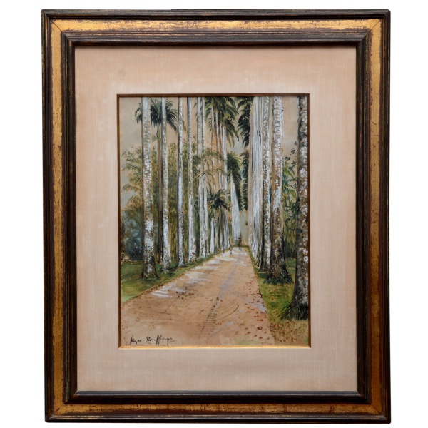 REGINA VITALE - Flores Azul. Óleo s/ tela. Ass. e datad