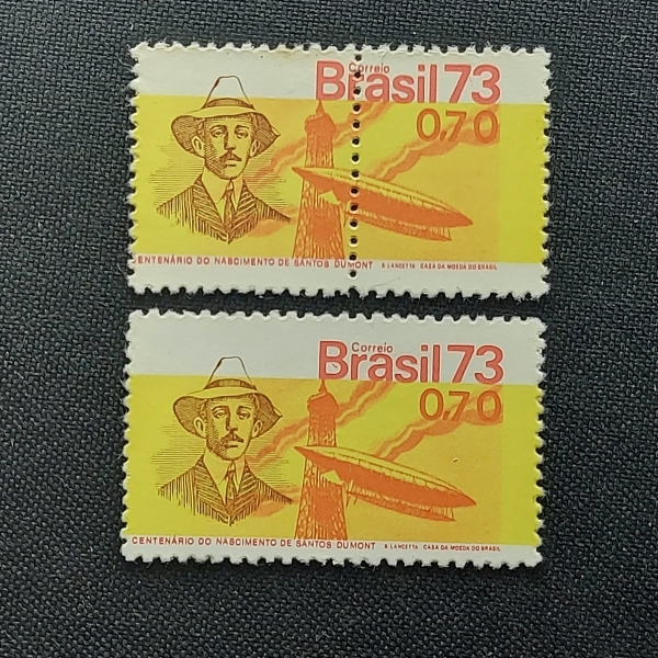 COMEMORATIVA C793 - SANTOS DUMONT - PICOTAGEM NO CENTRO