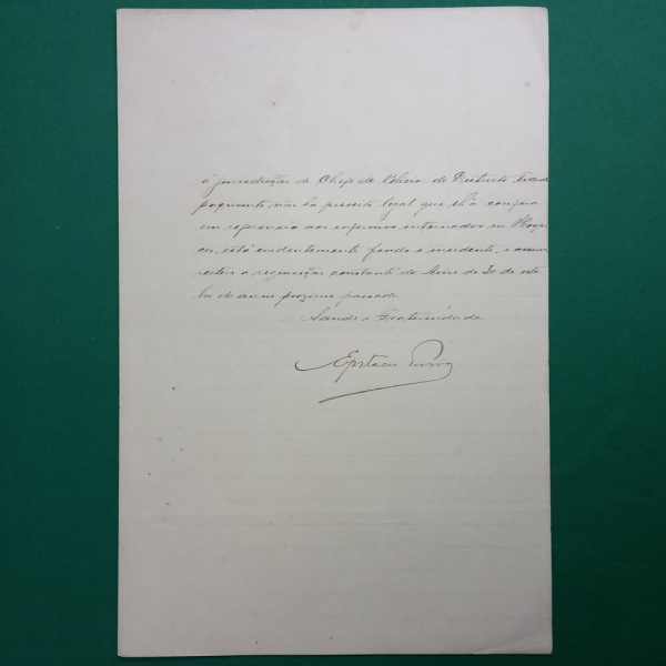 Documento Brasil República - Assinatura Campos Salles