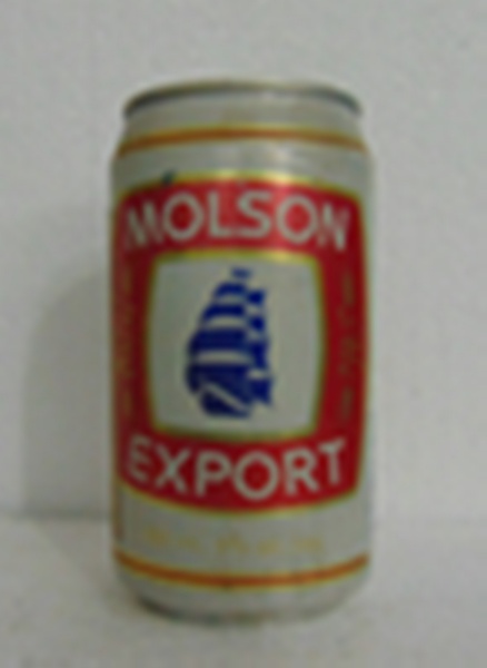 Lata decorativa antiga de cerveja, marca Molson Export