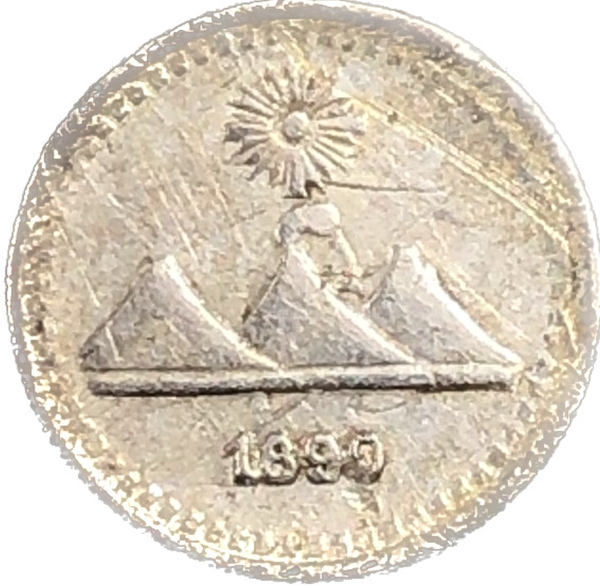 Moeda da Guatemala - 1/4 real - 1890 - Prata (.835) - 0
