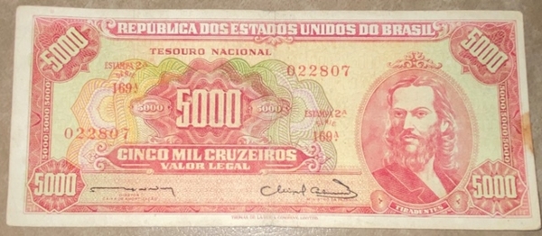 Cédula do Brasil - 5 Cruzeiros Novos - C123