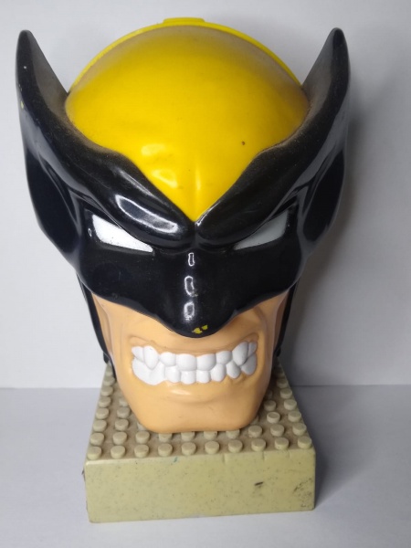 cabeça estojo mega block Wolverine Marvel so o estojo 1