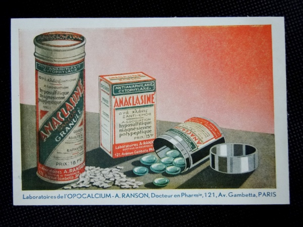 França, postal publicitário do laboratório L`Opocalcium