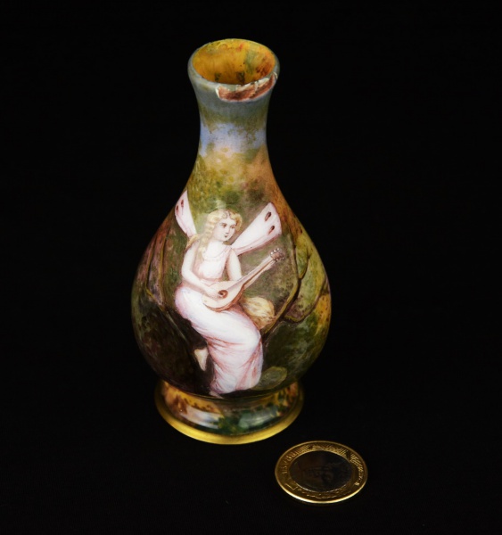 Gamet, france - pequeno vaso em cobre esmaltado (perda