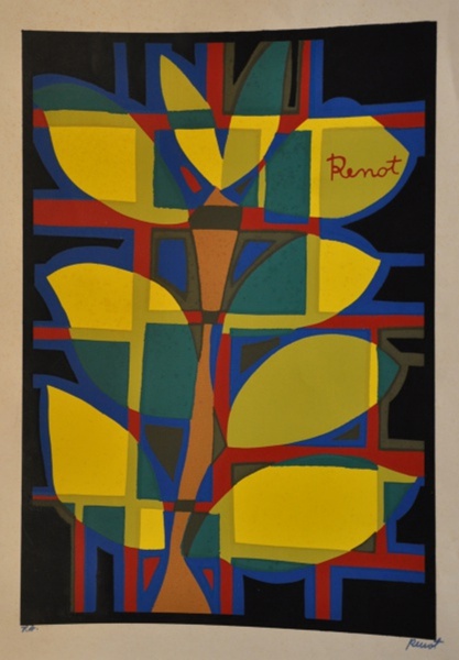 RENOT, pa. "Planta", 40,5 x 30,5 cm. a.c.i.d