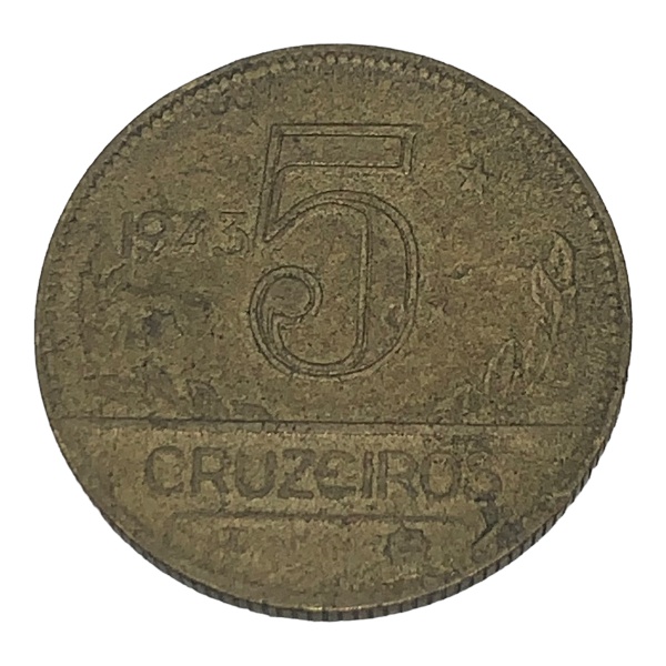 5 Cruzeiros 1943- Catálogo Amato/Irlei - V253 - S/FC