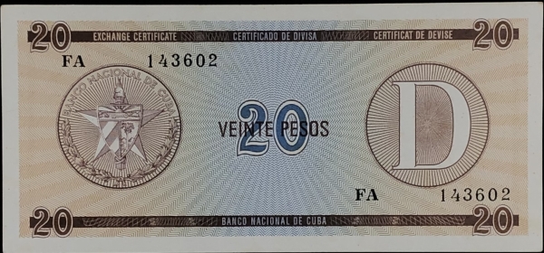 Cédula de Cuba - 1 a 100 Pesos Convertibles - 1994 - FE