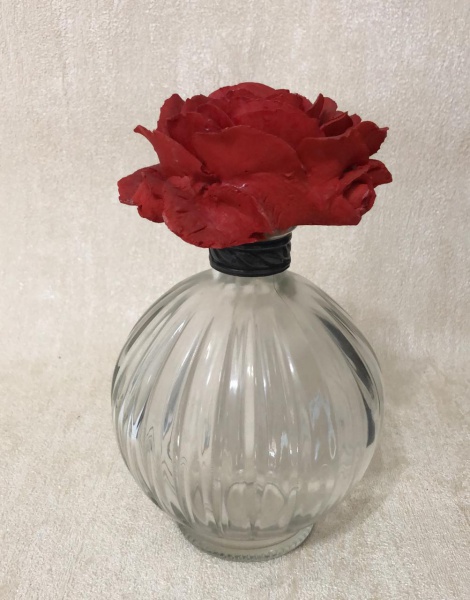 ANTIGA GARRAFA PARA ABSINTO EM VIDRO ARTÍSTICO CANELADO