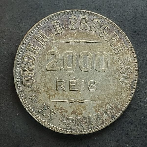 MOEDA - BRASIL - P699 - PRATA - 2000 RÉIS 1911 - SOB