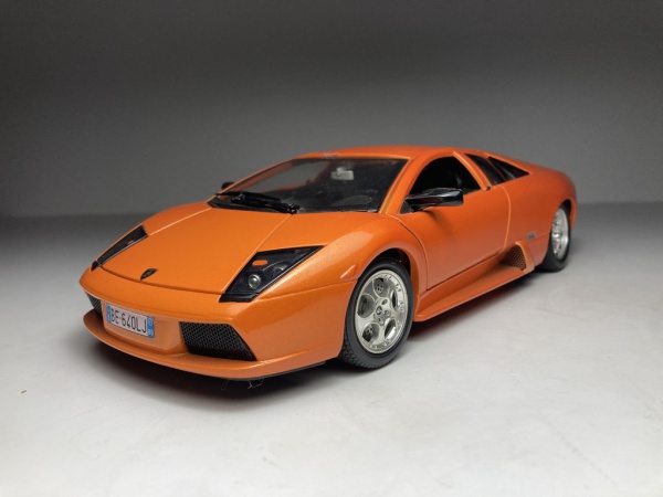 Lamborghini Murcielago Laranja Burago Escala 1/18 minia