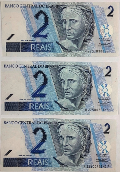Cédula do Brasil - 20 reais - 2002 - C302 - FE - 1a sér