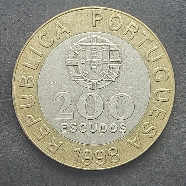 MOEDA - PORTUGAL - 200 ESCUDOS 1998 - BI-METÁLICA - KM6