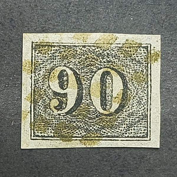 SELO - VERTICAIS - Nº15 - 90 RÉIS - COM CARIMBO LARANJA