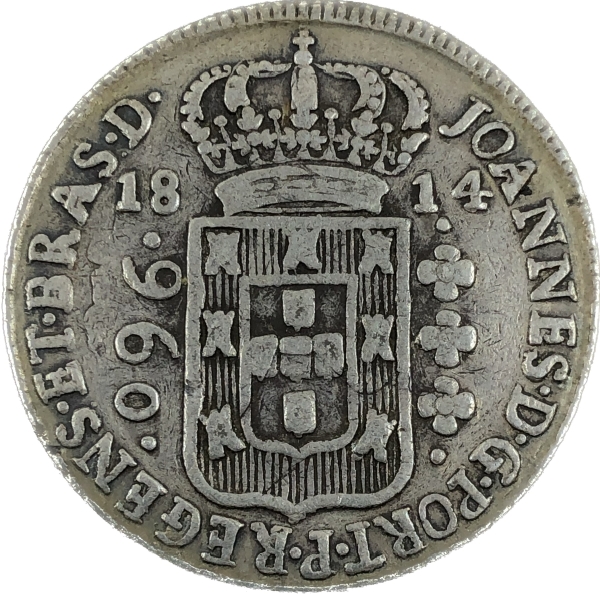 Moeda do Brasil - 960 réis - 1816R - Rio - P426 - Prata