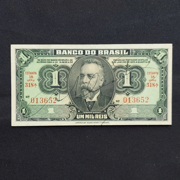 CÉDULA - BRASIL - C001 - SÉRIE 318 - SOB