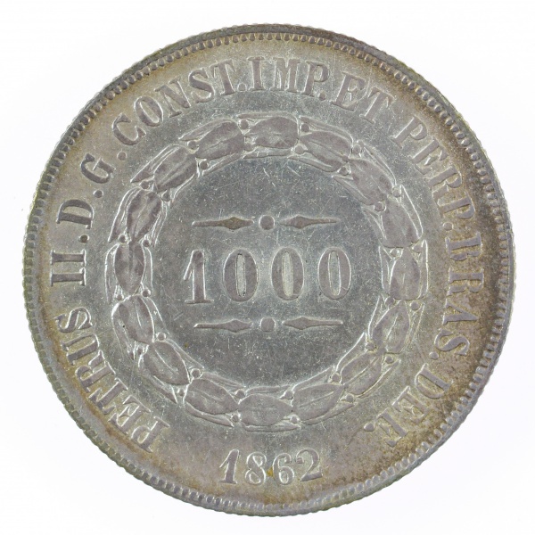 Brasil. Moeda de Prata. 1000 Reis. 1861.