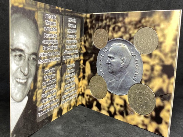 MOEDAS DE 100,200,300 E 400 REIS - SERIE GETULIO VARGAS