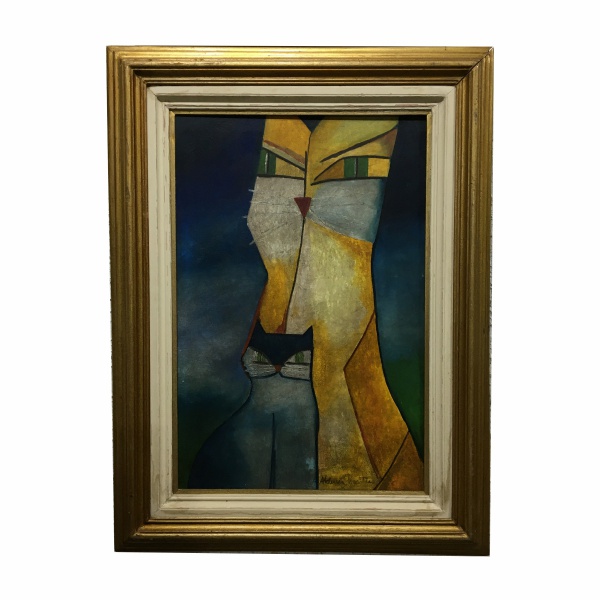 Antigo óleo sobre tela, assinado Ademir Martin, com mol