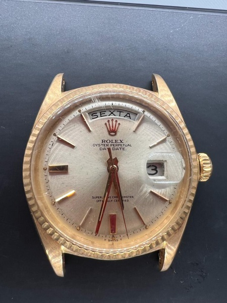 ROLEX, SUÍÇO, OURO 18K, AUTOMÁTICO, VISOR DE ACRÍLICO,