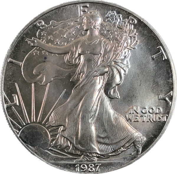 Moeda dos Estados Unidos - 1 dollar - 1987 - Prata (.99