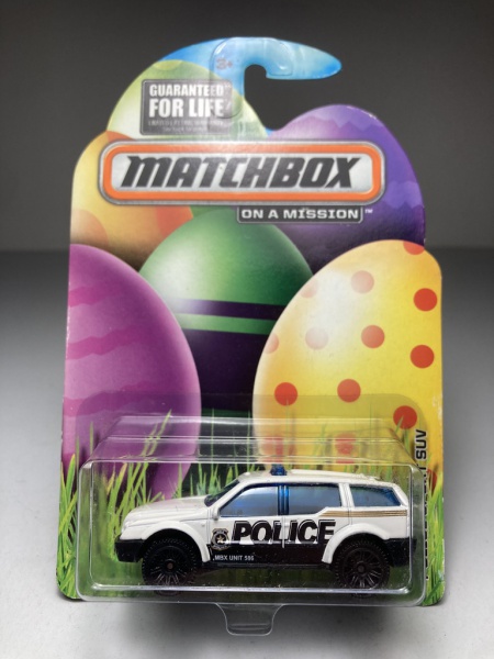 Police Sport SUV Branco - Matchbox Escala Aprox 1/64 mi