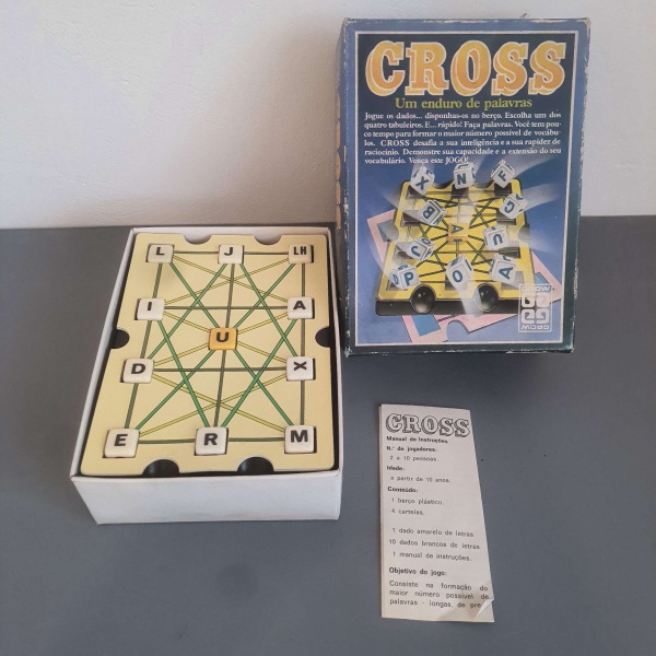 ANTIGO JOGO DA GROW CROSS COMPLETO COM MANUAL DE INSTRU