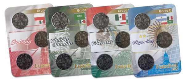 SET COMPLETO DE MEDALHAS DO GRUPO C - ARGENTINA, POLÔNI